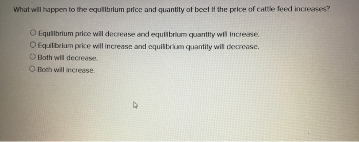 Solved What will happen to the equilibrium price and | Chegg.com