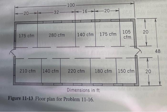 Solved Figure 11-13 Floor plan for Problem 11-16. | Chegg.com