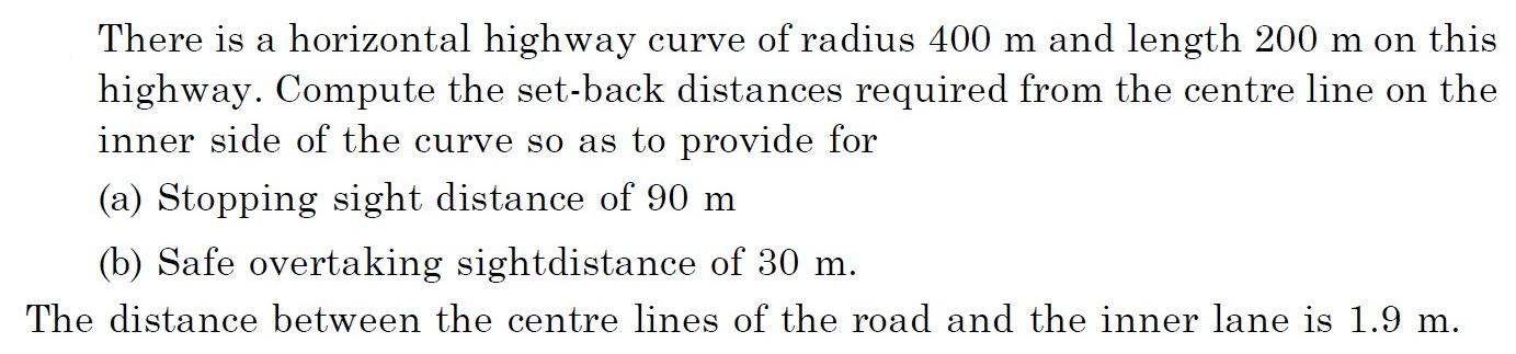 Solved There is a horizontal highway curve of radius 400 m | Chegg.com
