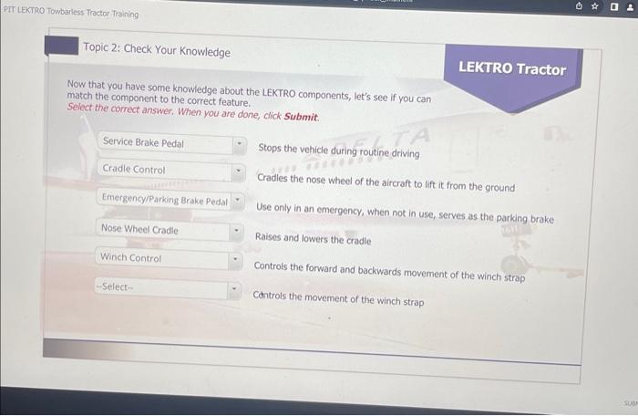 Solved LEKTRO Tractor Now that you have some knowledge about | Chegg.com