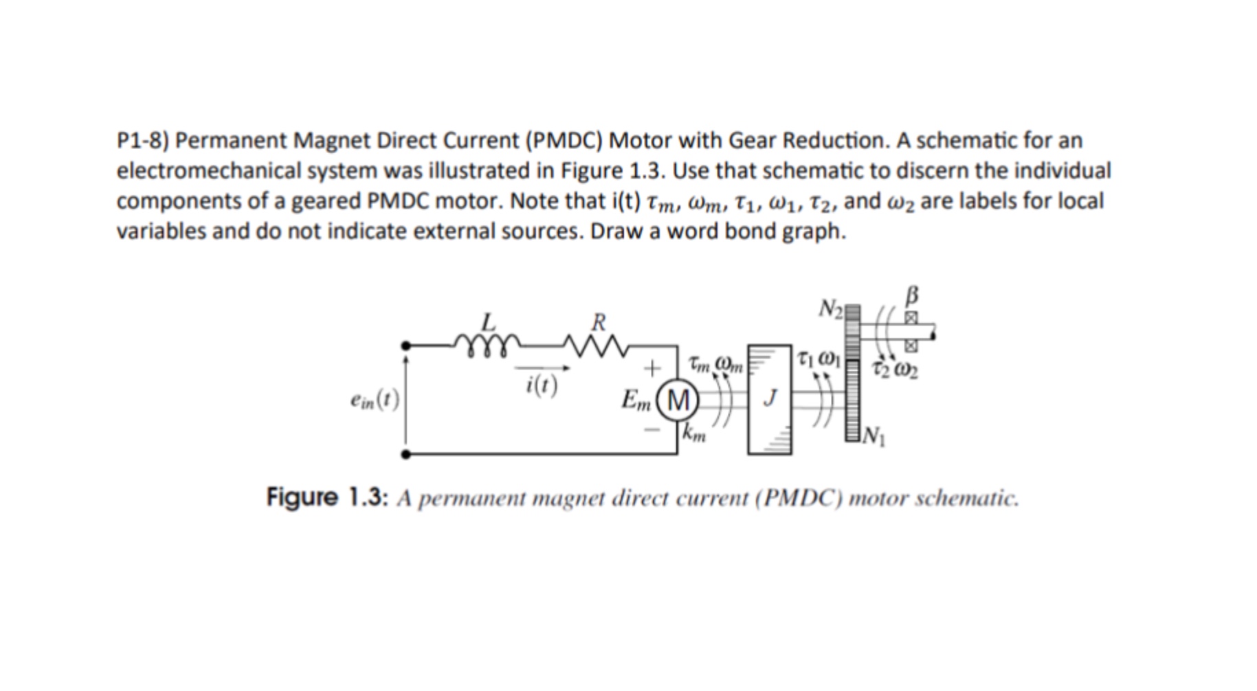 Solved P1 8 permanent Magnet Direct Current Pmdc motor