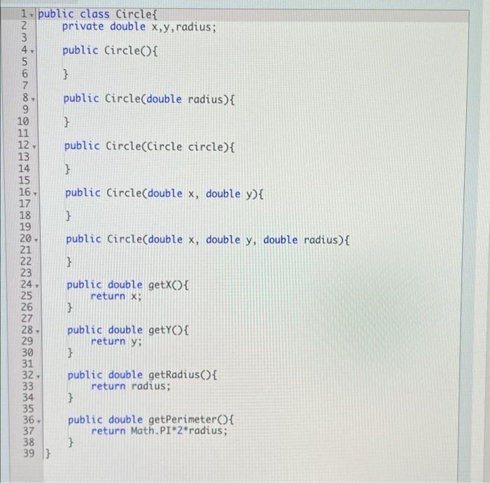Solved Implement All Constructors And The Specified Methods 