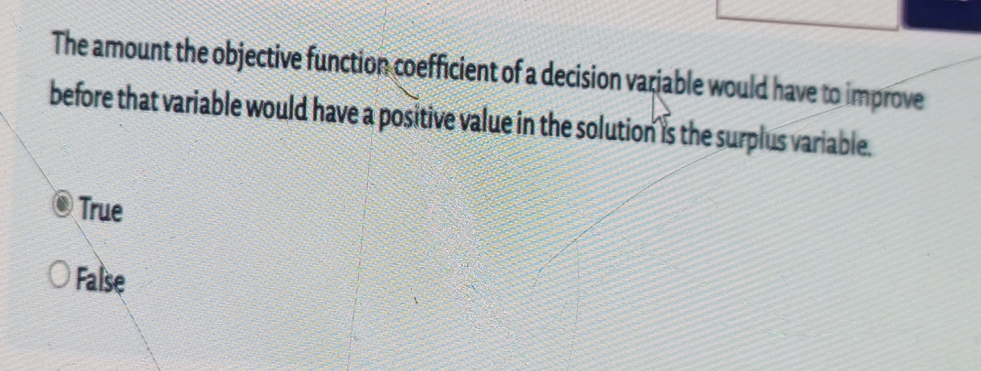 Solved The Amount The Objective Function Coefficient Of A