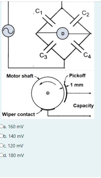 Solved A capacitive displacement sensor is used to measure | Chegg.com