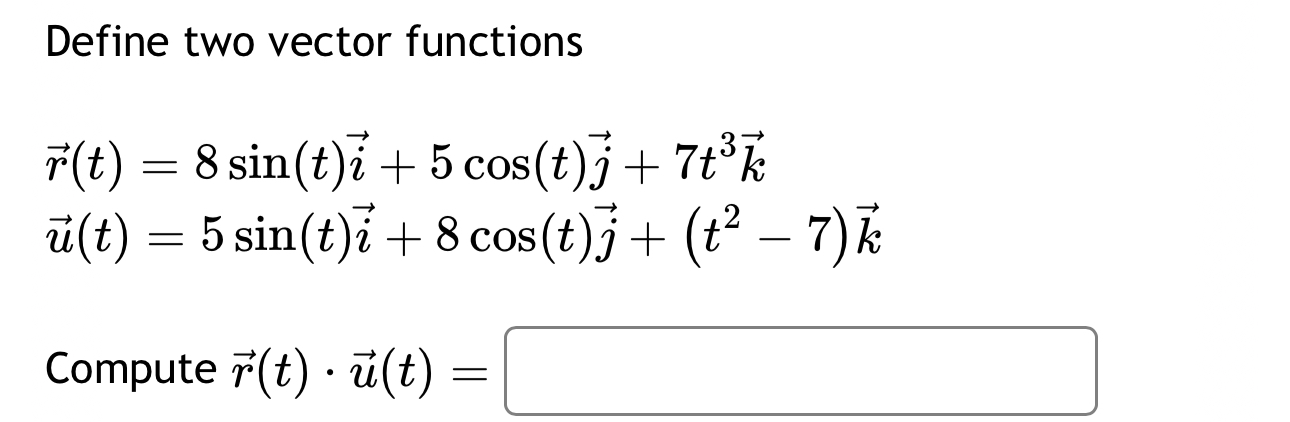 Solved Define Two Vector