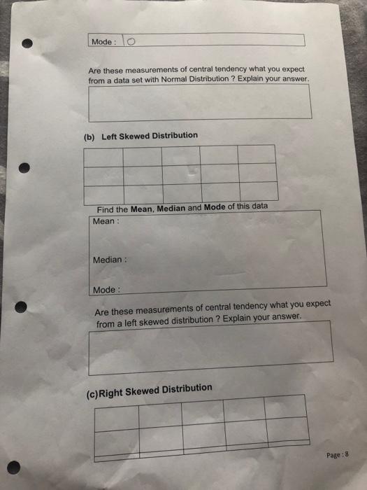 Solved (iv) Identify each of the common data distributions | Chegg.com