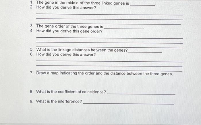 Solved In the following example, we have three genes A,B, | Chegg.com