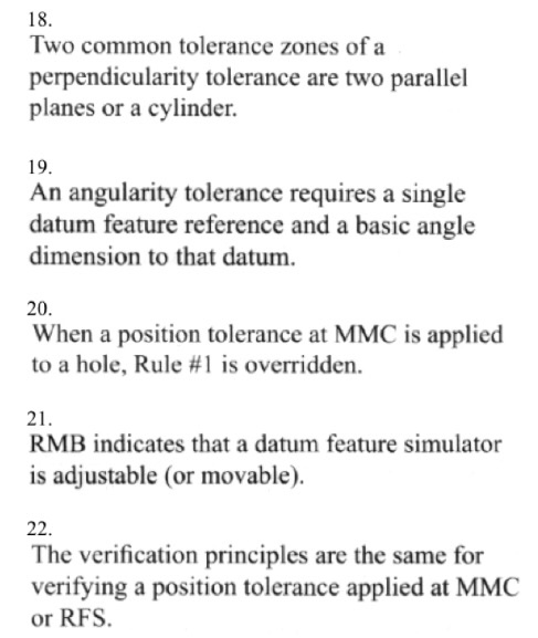 Solved 18. Two common tolerance zones of a perpendicularity | Chegg.com