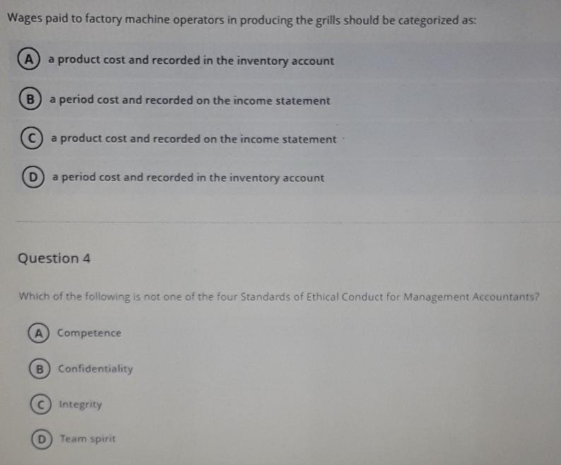 Solved Wages paid to factory machine operators in producing | Chegg.com