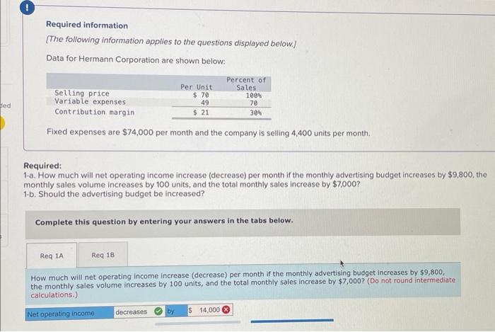 Solved Required information [The following information | Chegg.com