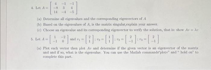 Solved How to do 4c, and 5 in matlab? preferrably using live | Chegg.com