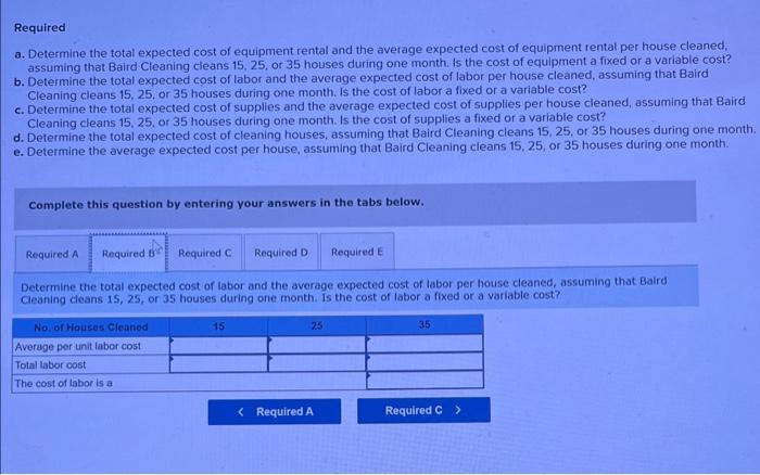 Solved kequrea a. Determine the total expected cost of | Chegg.com