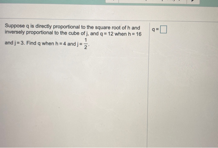Solved 9= Suppose q is directly proportional to the square | Chegg.com