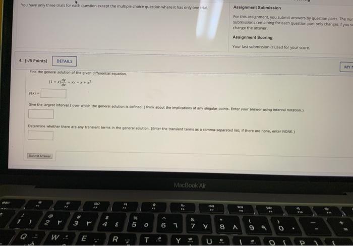Solved 4. [-15 Points] Find the generai solition ef the | Chegg.com