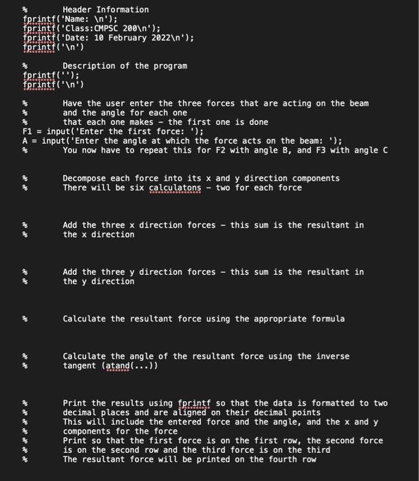 Solved Note: I am using MATLAB so please write the code in | Chegg.com