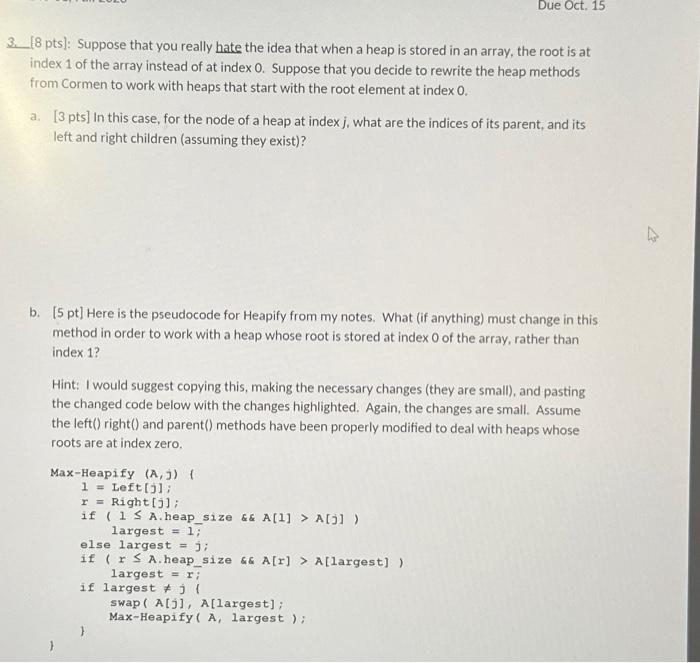 Solved 3. [8 pts]: Suppose that you really hate the idea | Chegg.com