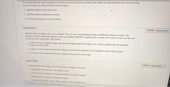 Solved If a local govemment spends a good deal of money on | Chegg.com