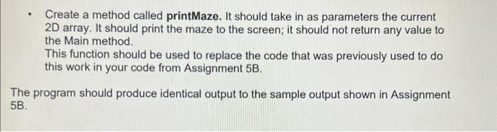 Solved Assignment 6B: Maze Game - Version 2! In the "real | Chegg.com
