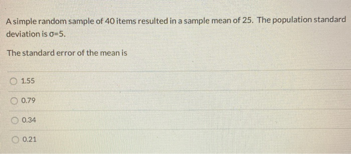 Solved A simple random sample of 40 items resulted in a | Chegg.com