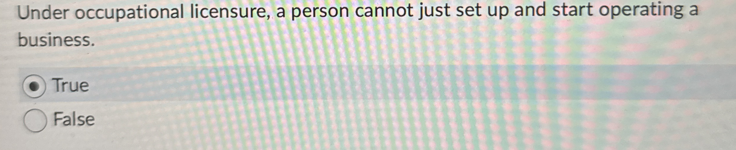 Solved Under occupational licensure, a person cannot just | Chegg.com