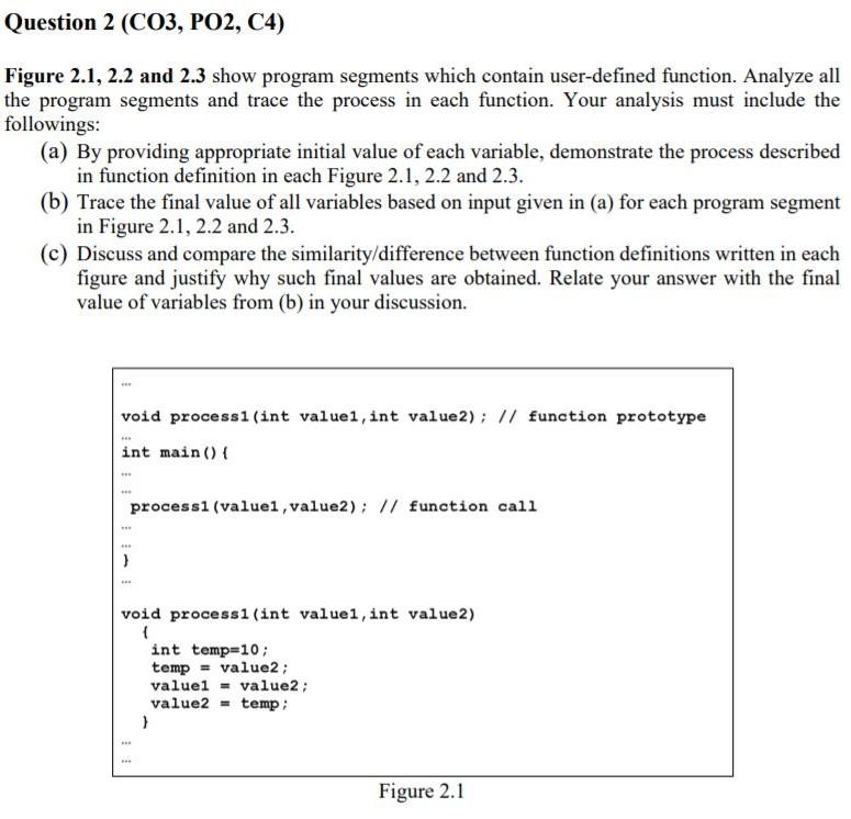 Solved Question 2 (CO3, PO2, C4) Figure 2.1, 2.2 and 2.3 | Chegg.com