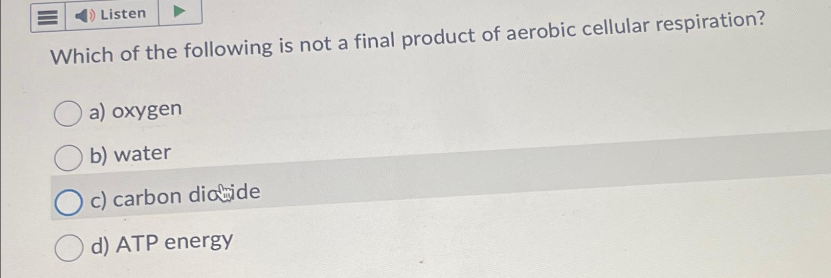 Solved Which of the following is not a final product of | Chegg.com