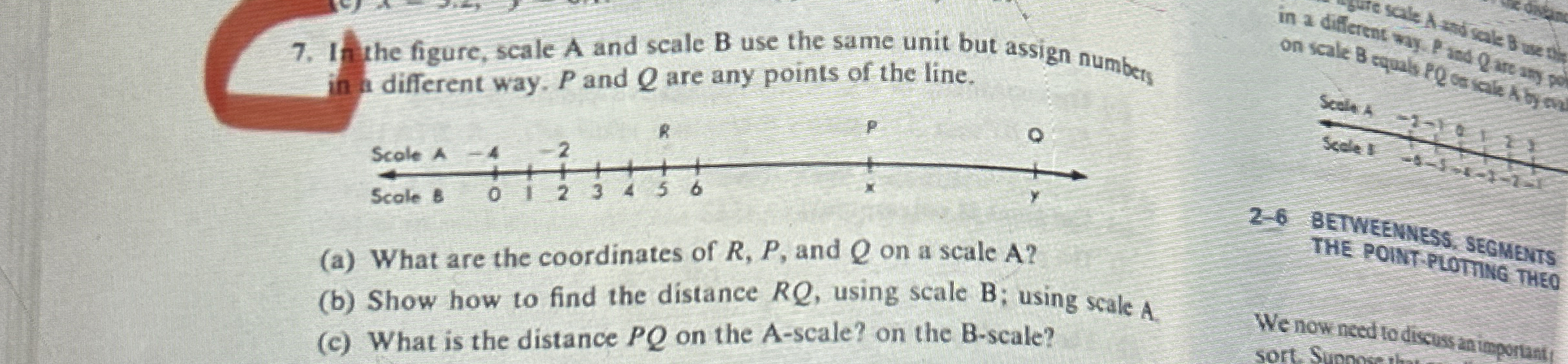 Solved If the figure, scale A and scale B ﻿use the same unit | Chegg.com