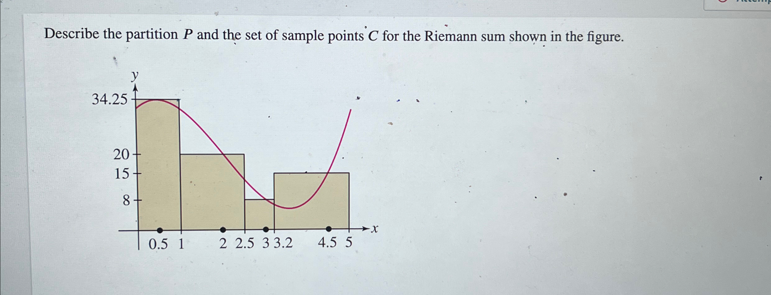 Solved Describe the partition P ﻿and the set of sample | Chegg.com
