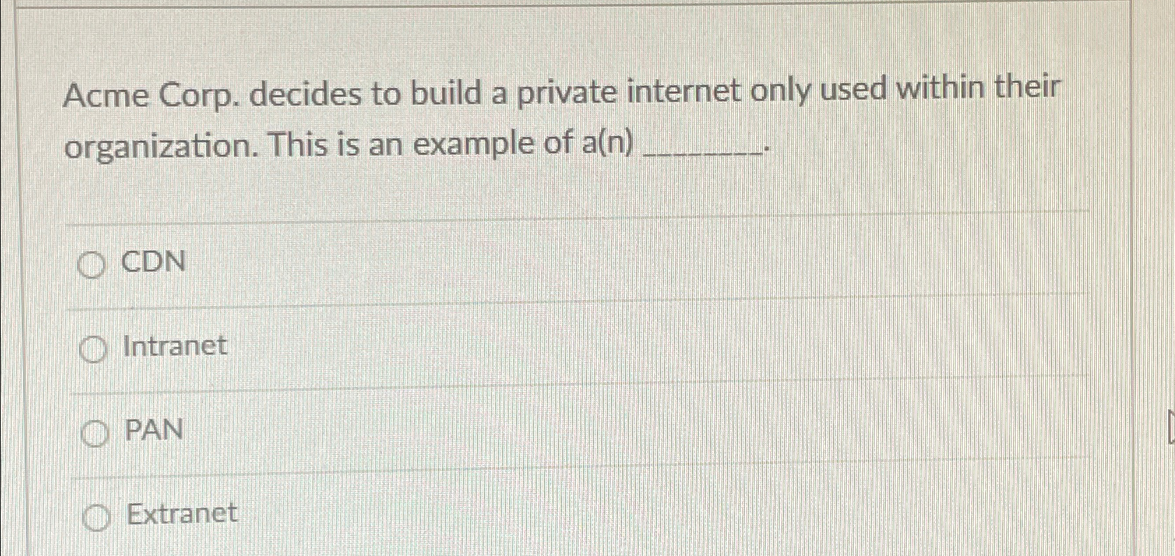 Solved Acme Corp. decides to build a private internet only | Chegg.com