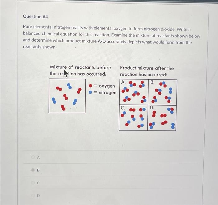 Solved Question #4 Pure elemental nitrogen reacts with | Chegg.com
