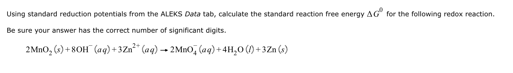 Solved Using standard reduction potentials from the ALEKS | Chegg.com