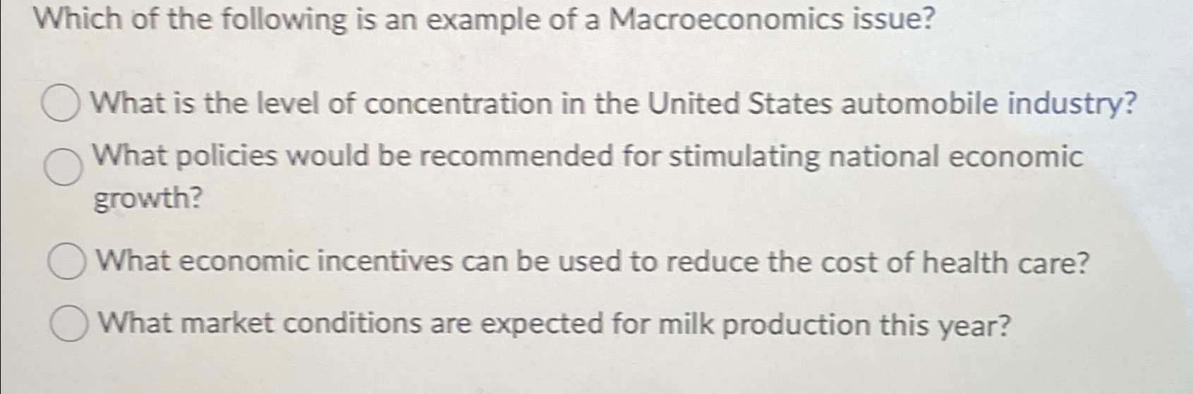 Solved Which of the following is an example of a | Chegg.com