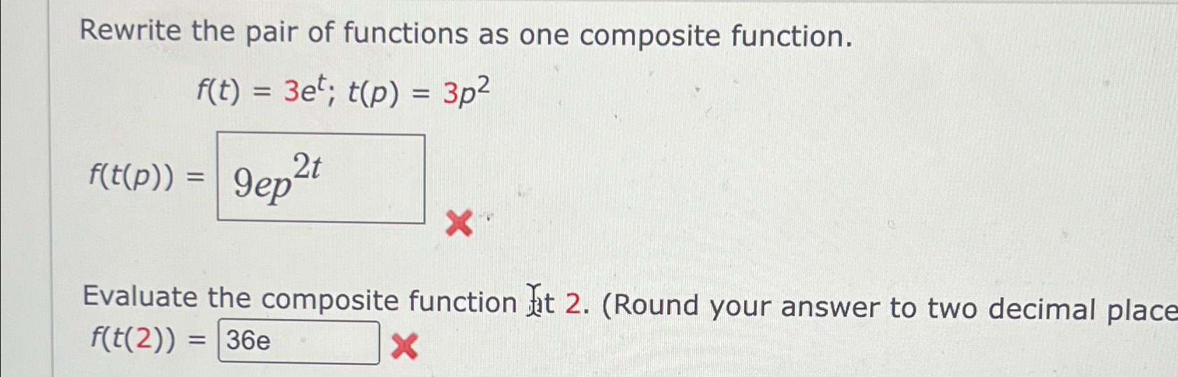 Solved Rewrite the pair of functions as one composite | Chegg.com