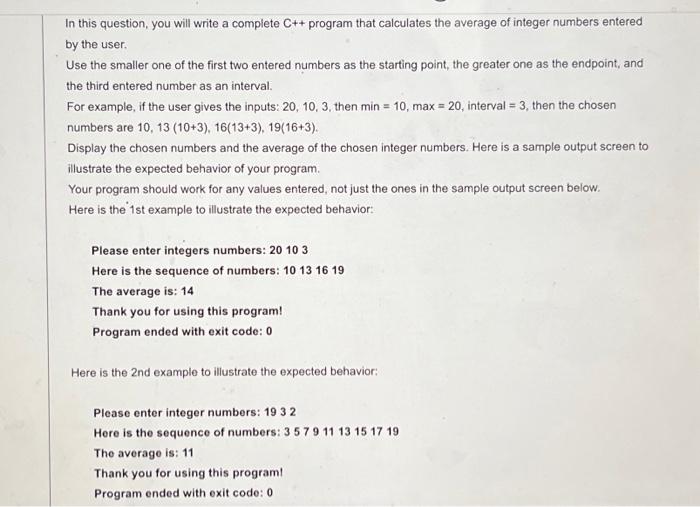 Solved In this question, you will write a complete C++ | Chegg.com