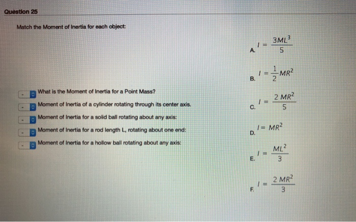 Solved Question 19 Match each formula: Q = AV P + 1/2pv? + | Chegg.com