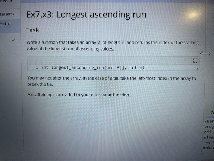 Solved Write a function that takes an array A of length n | Chegg.com