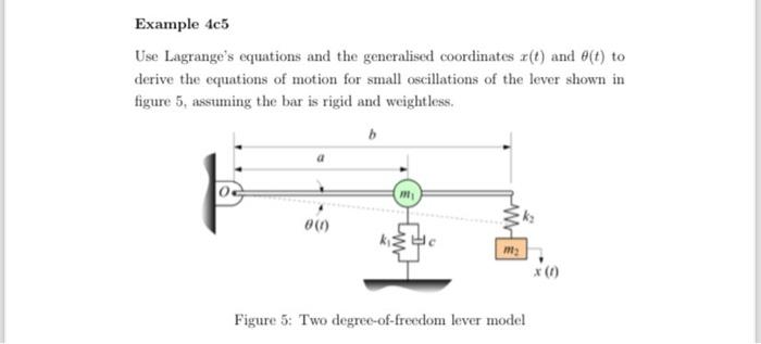 Solved Example 4c5 Use Lagrange's equations and the | Chegg.com