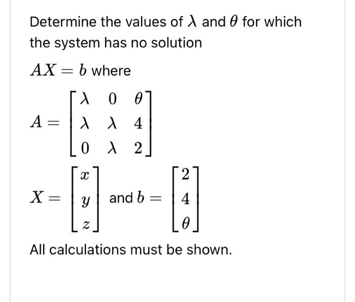 Solved Determine Whether The Coefficient Matrix Of The