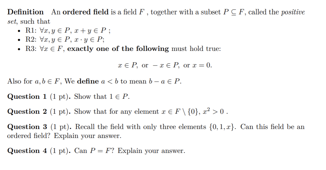 Solved Please help, please provide complete proofs for all | Chegg.com