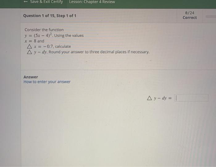 Solved - Save & Exit Certify Lesson: Chapter 4 Review | Chegg.com