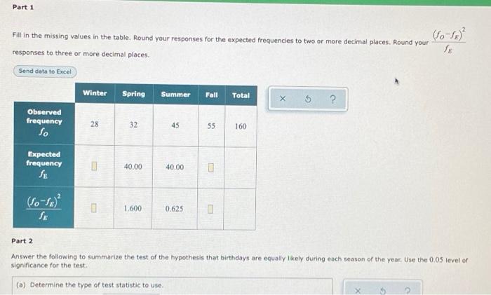 Solved Are birthdays 'evenly distributed" throughout the | Chegg.com