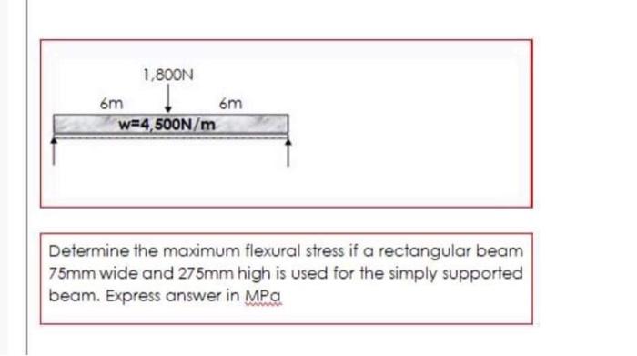 Solved Determine the maximum flexural stress if a | Chegg.com