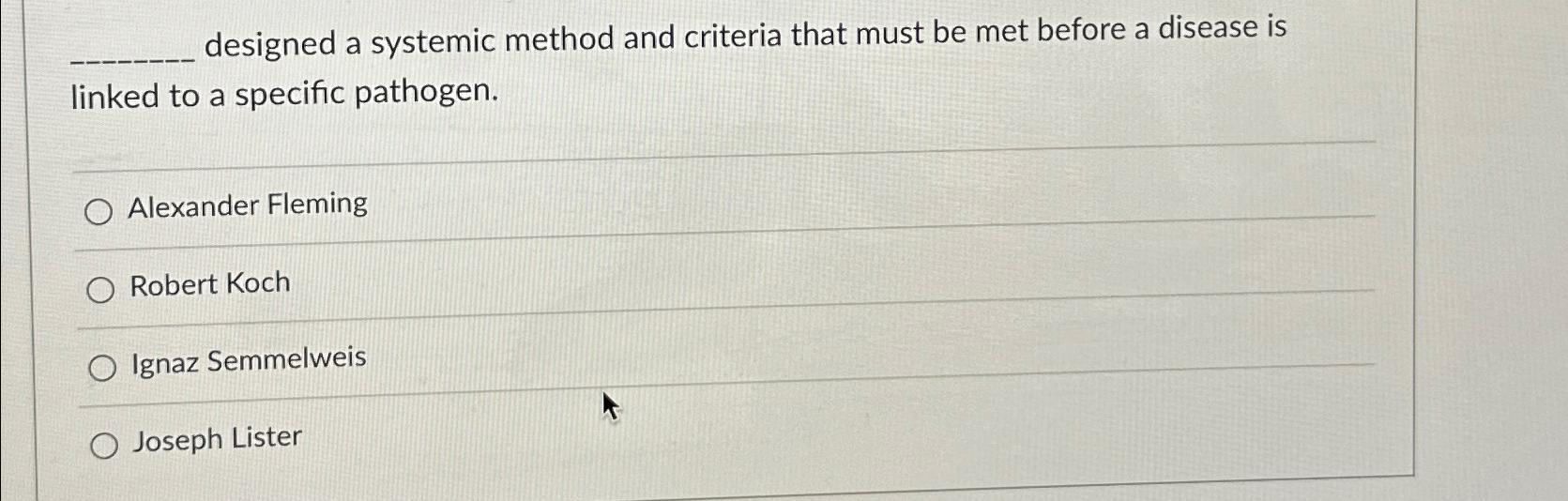 Solved designed a systemic method and criteria that must be | Chegg.com
