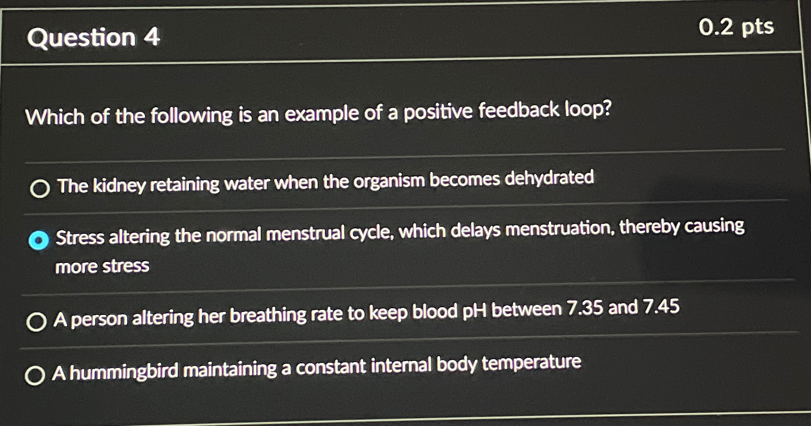 Solved Question 40.2ptsWhich of the following is an example | Chegg.com