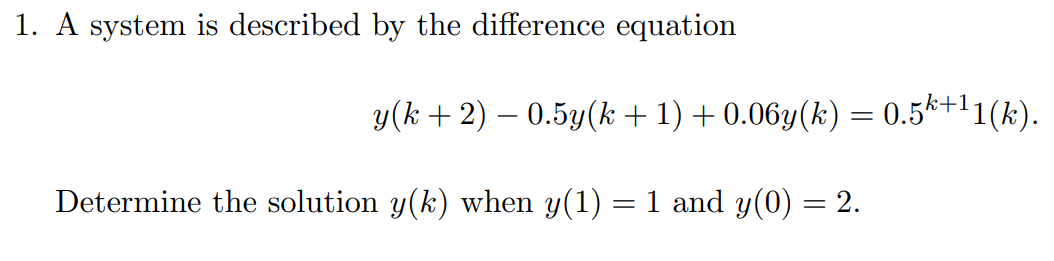 Solved SOLVE IN MATLABA system is described by the | Chegg.com