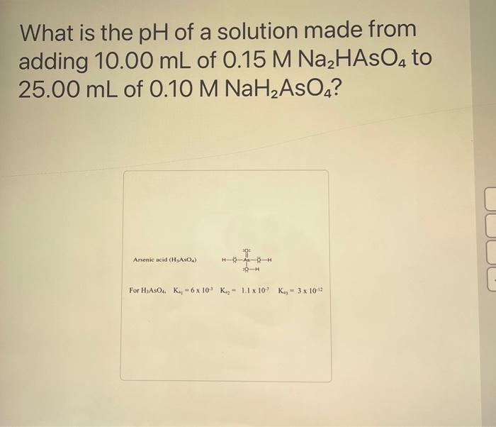 Solved What is the pH of a solution made from adding 10.00 | Chegg.com
