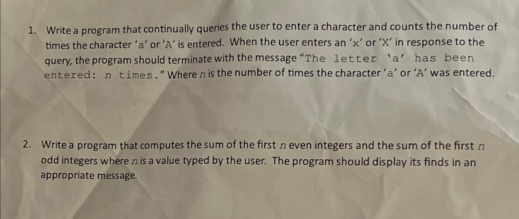 In C ﻿write A Program That Continually Queries The
