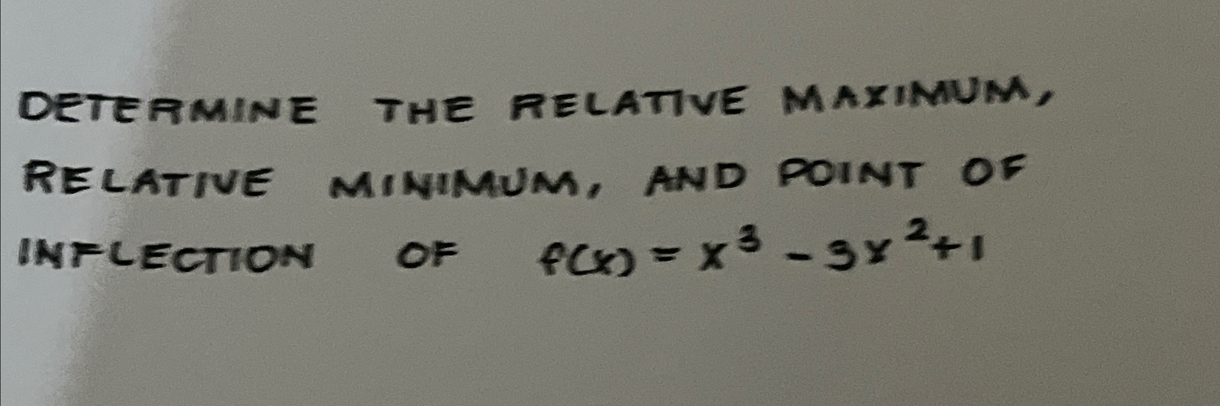 Solved Determine The Relative Maximum Relative Minimum And