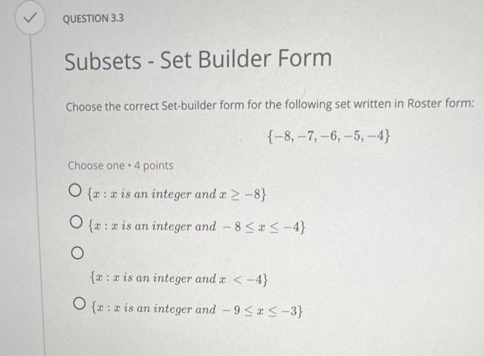 Solved Choose the correct elements in the set for the | Chegg.com