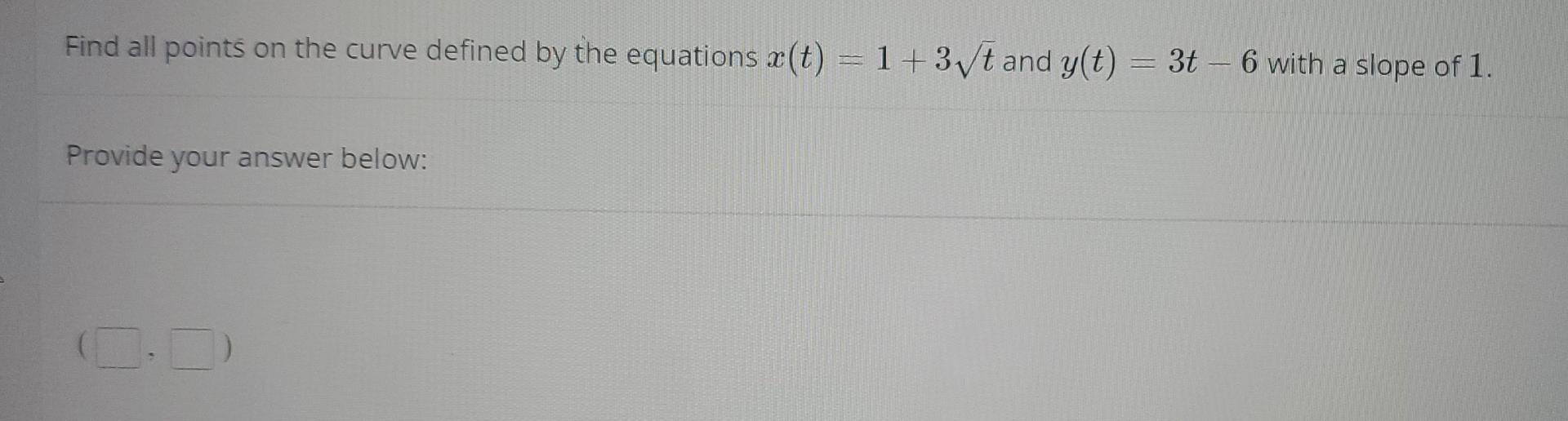 Solved Find all points on the curve defined by the equations | Chegg.com